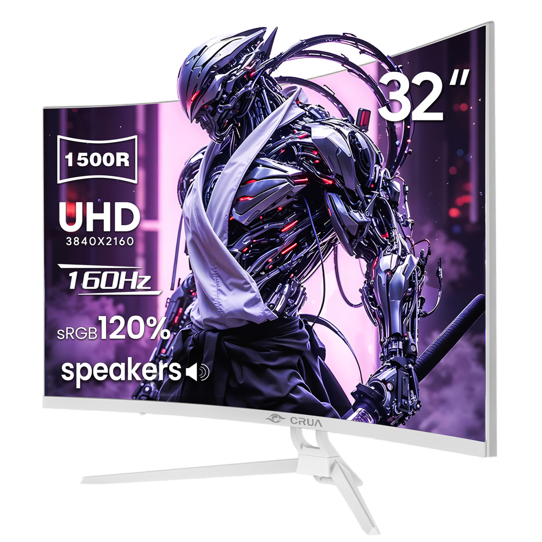 CRUA 32 Inch 4K Curved Gaming Monitor, UHD(3840 * 2160P) 160Hz Monitor ...