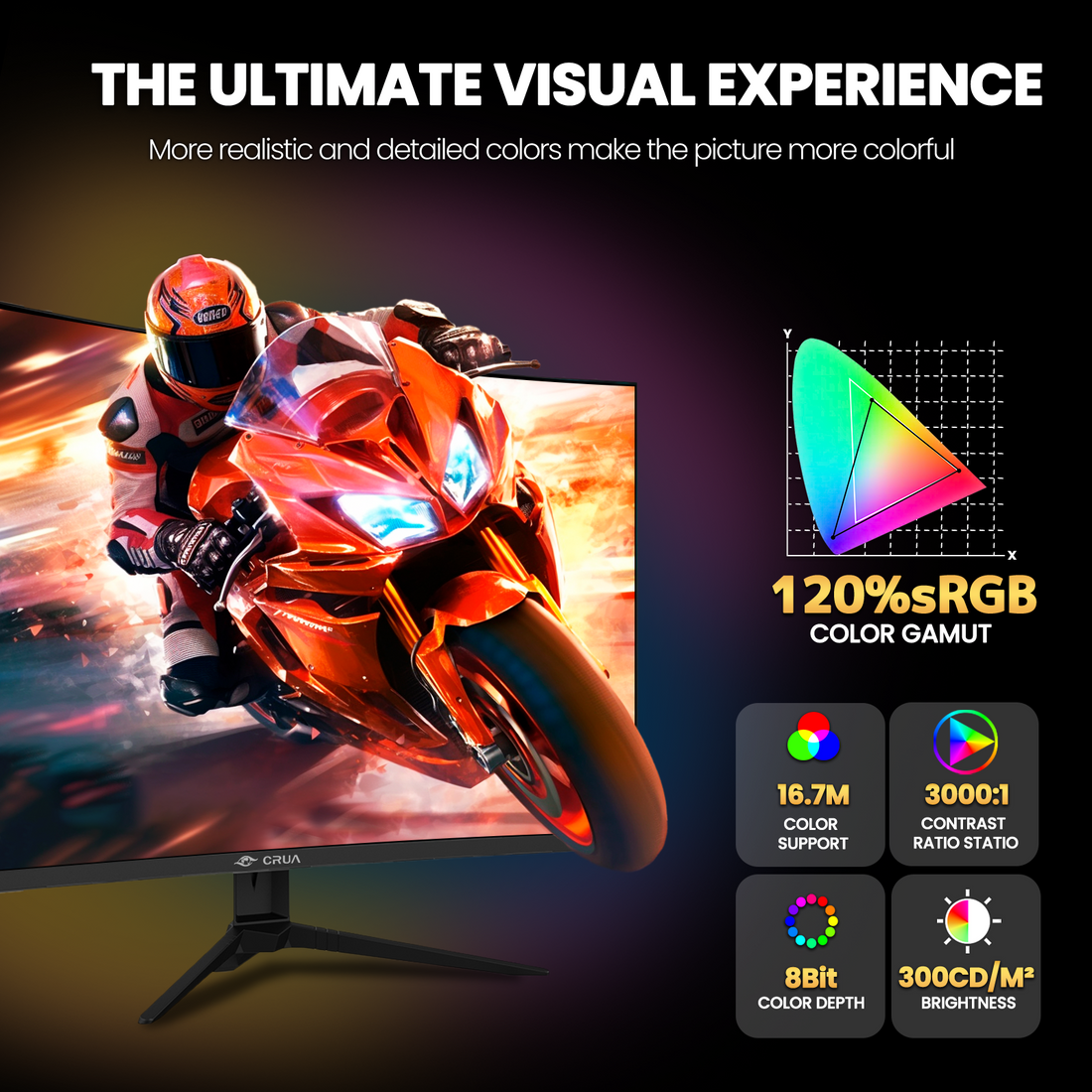 CRUA 27" Curved Gaming Monitor 2K180Hz – CRUA-Monitor